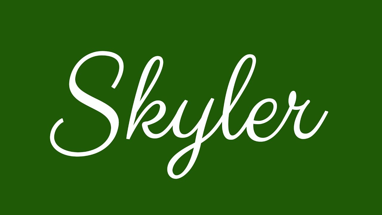 Learn How To Sign The Name Skyler Stylishly In Cursive Writing Youtube