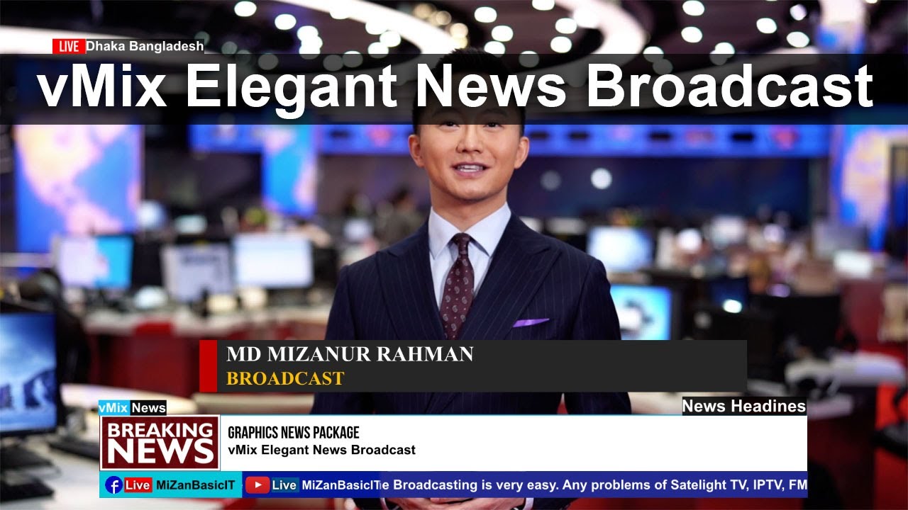 Vmix Live News Broadcast Vmix Elegant News Broadcast Package Youtube