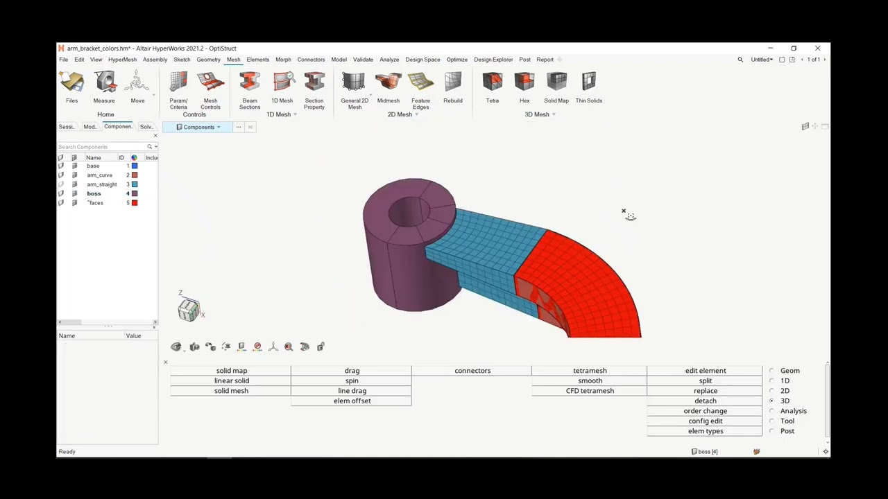 Hyperworks 2021 Manual 2d Meshing Youtube
