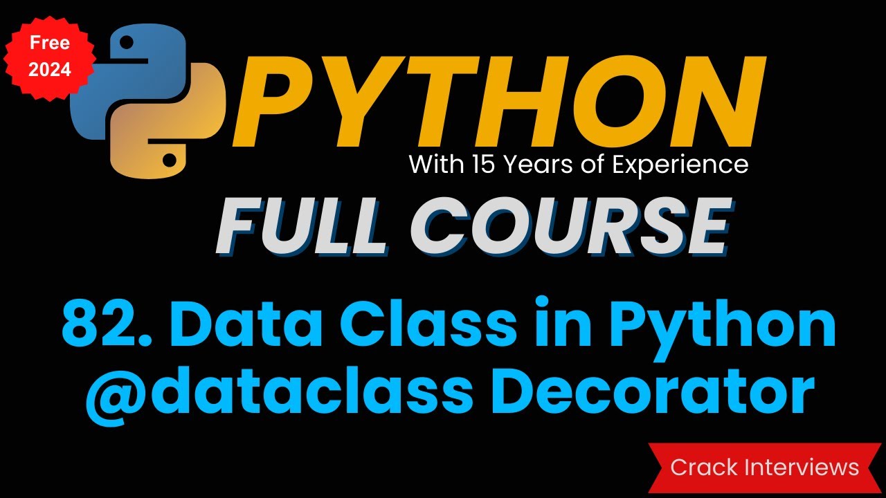 Python Dataclasses Data Classes In Python Dataclass Decorator Youtube