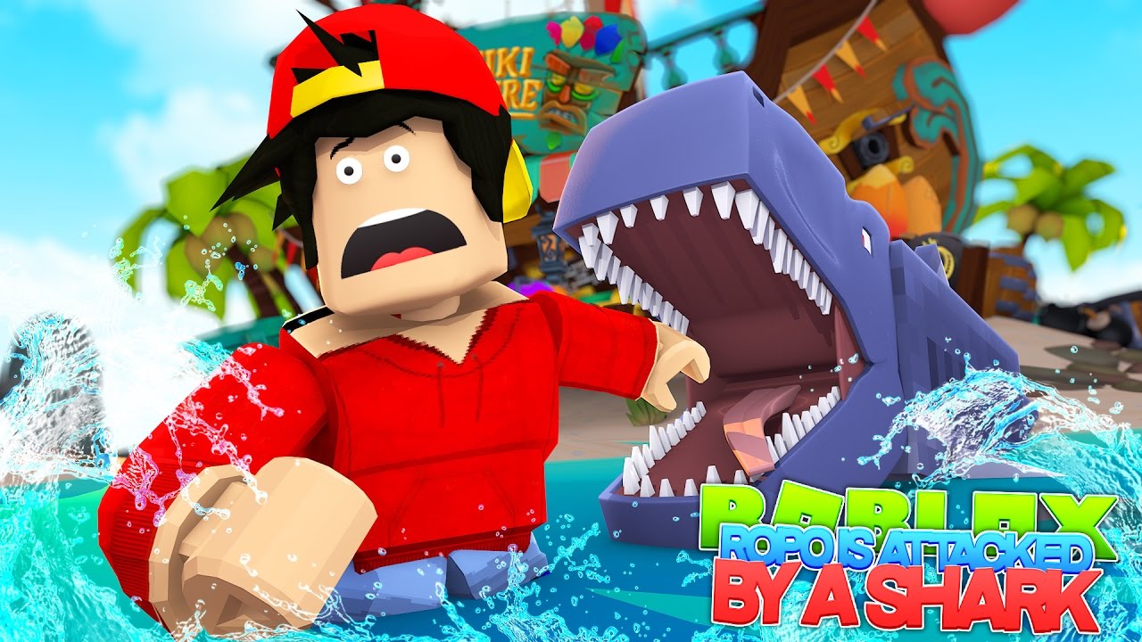 Little Ropo Attacked By A Shark Sharky Gaming Roblox Youtube