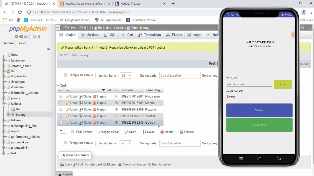 Koneksi Scan Barcode Dengan Php Mysql Syseoajseo