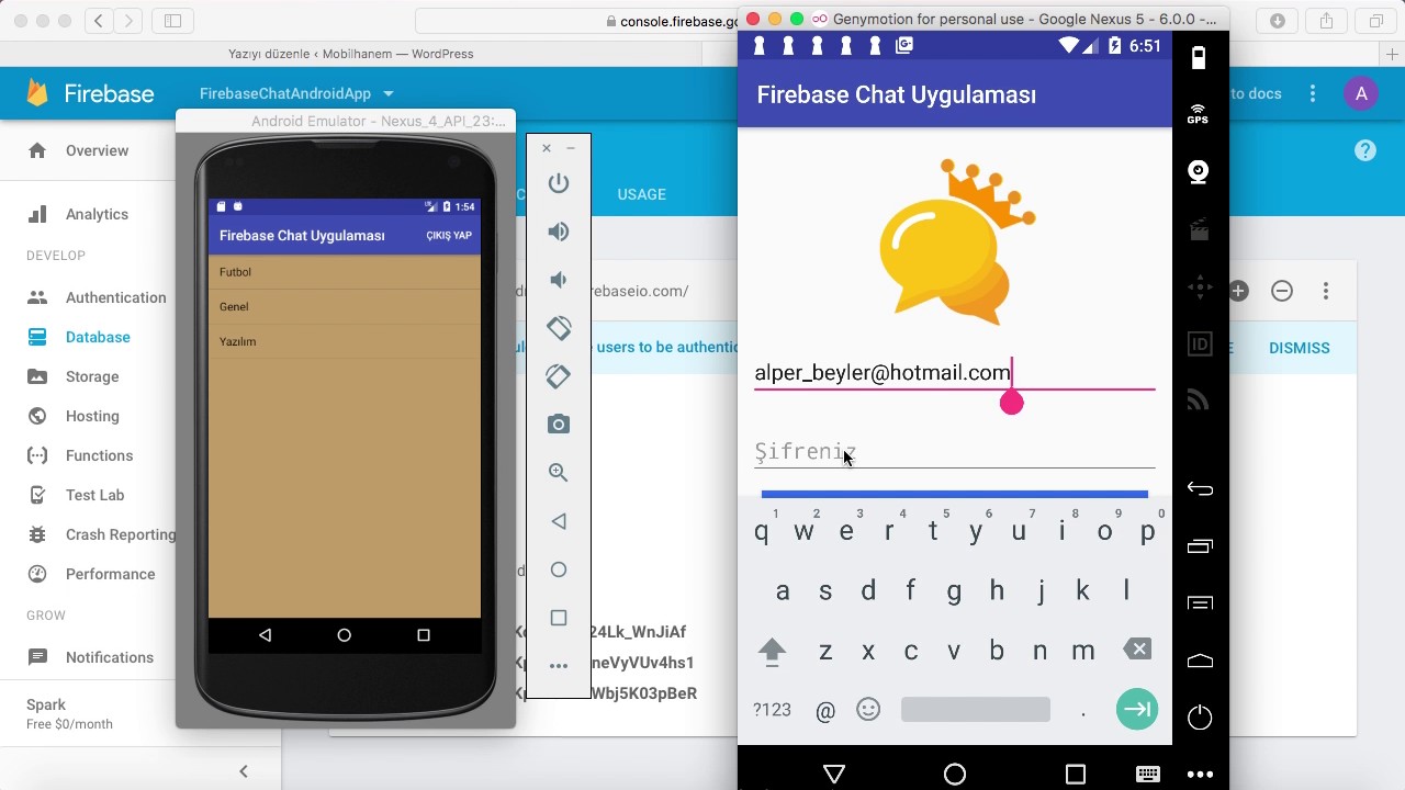 Android Firebase Chat Uygulamas脹 Youtube