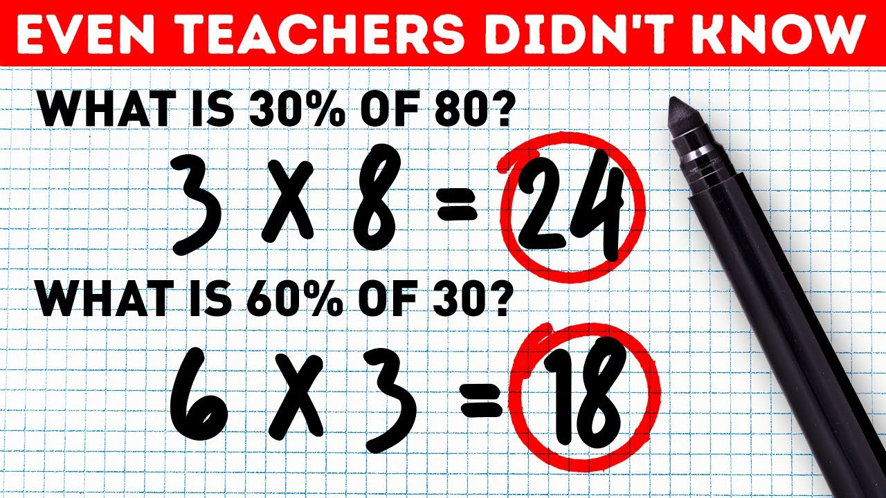 10 Math Tricks School Didn T Teach You But Should Have Youtube