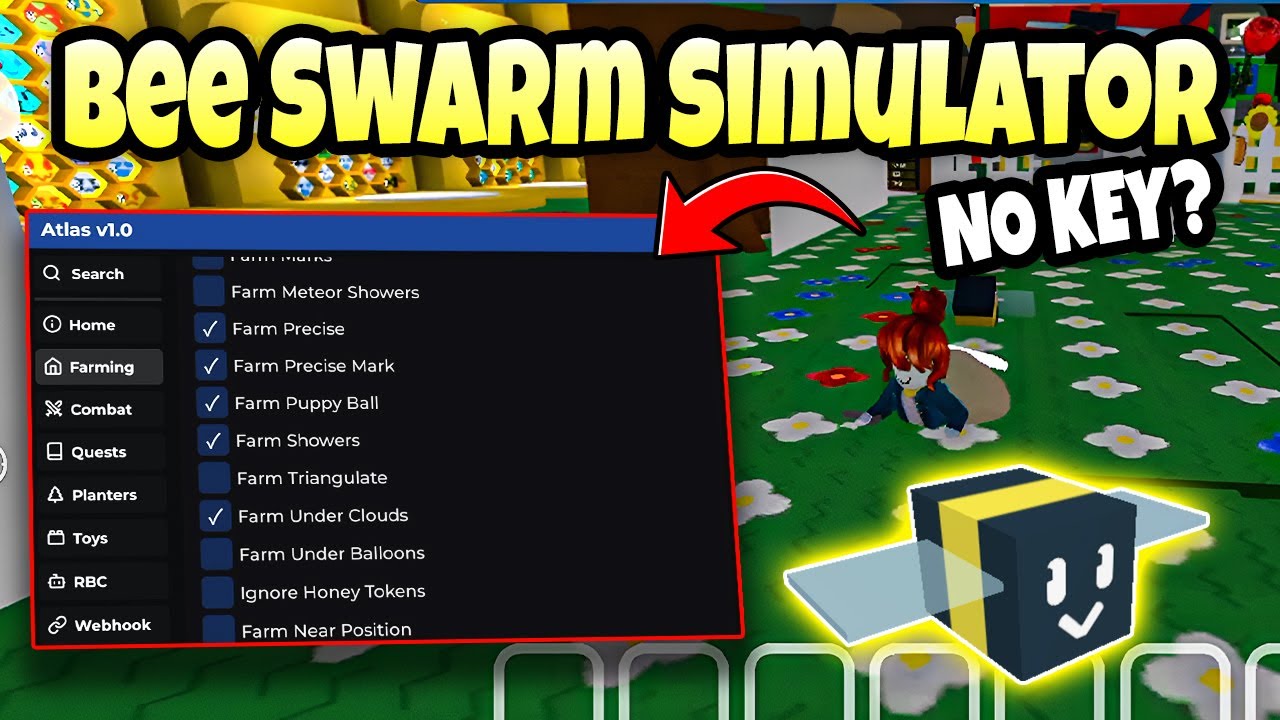 Bee Swarm Simulator Script No Key Pastebin 2025 Avoid Kill Mobs