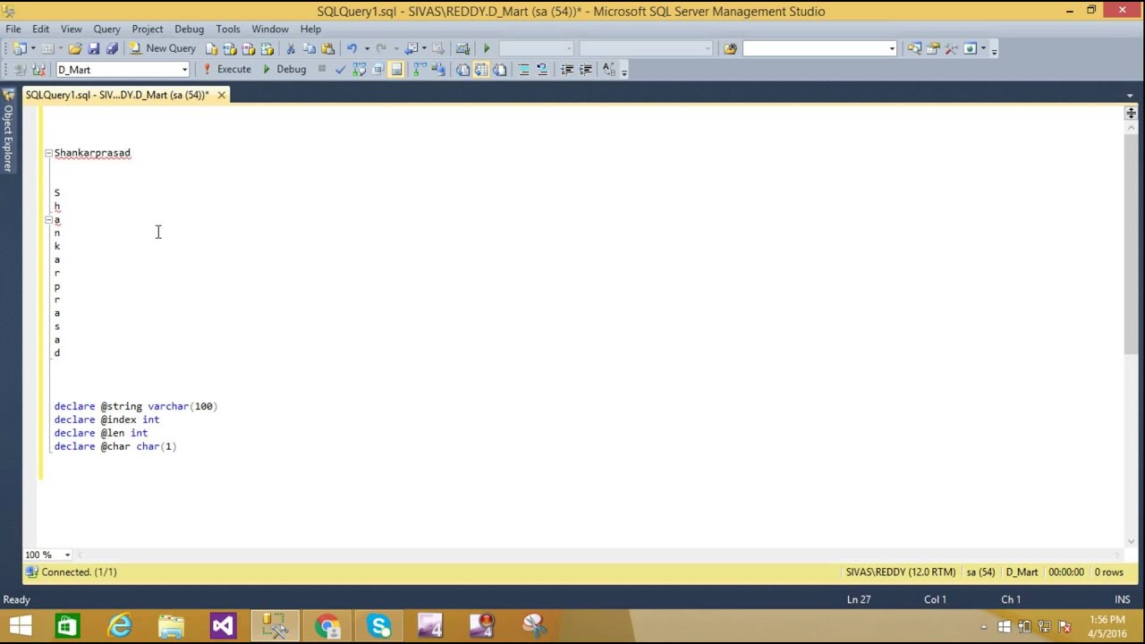 Split String With Loop In Sql Server Youtube