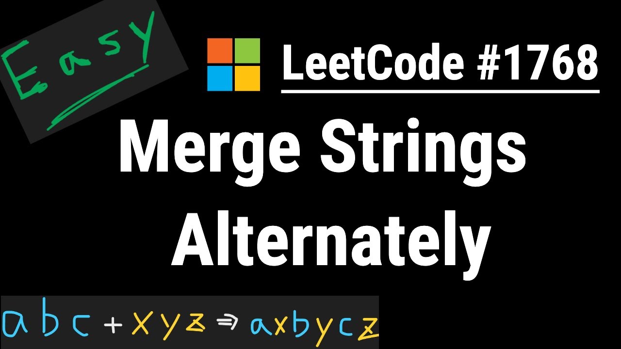 Merge Strings Alternately Leetcode 1768 Python Javascript Java