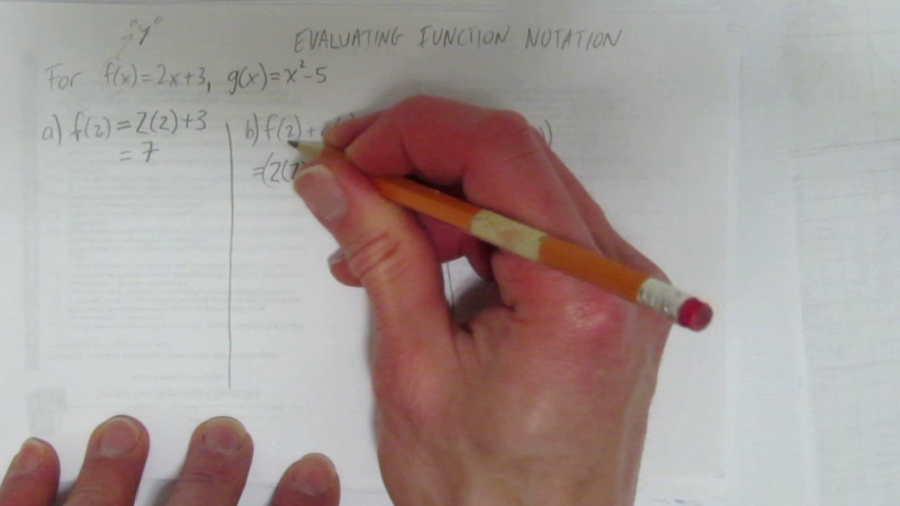 Evaluating Function Notation Youtube