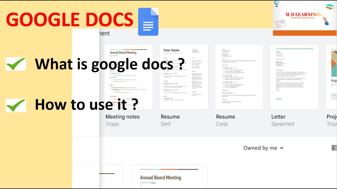 How To Use Google Docs Beginner S Guide Youtube