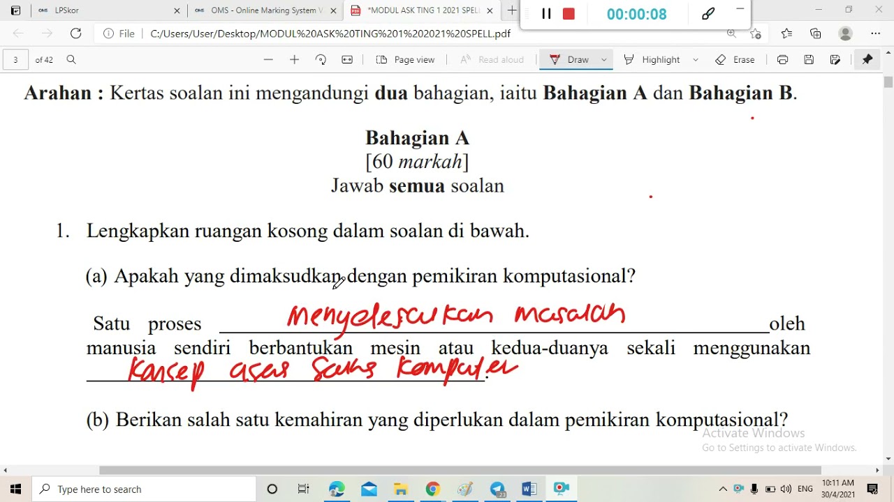 Soalan Ask Tingkatan 1