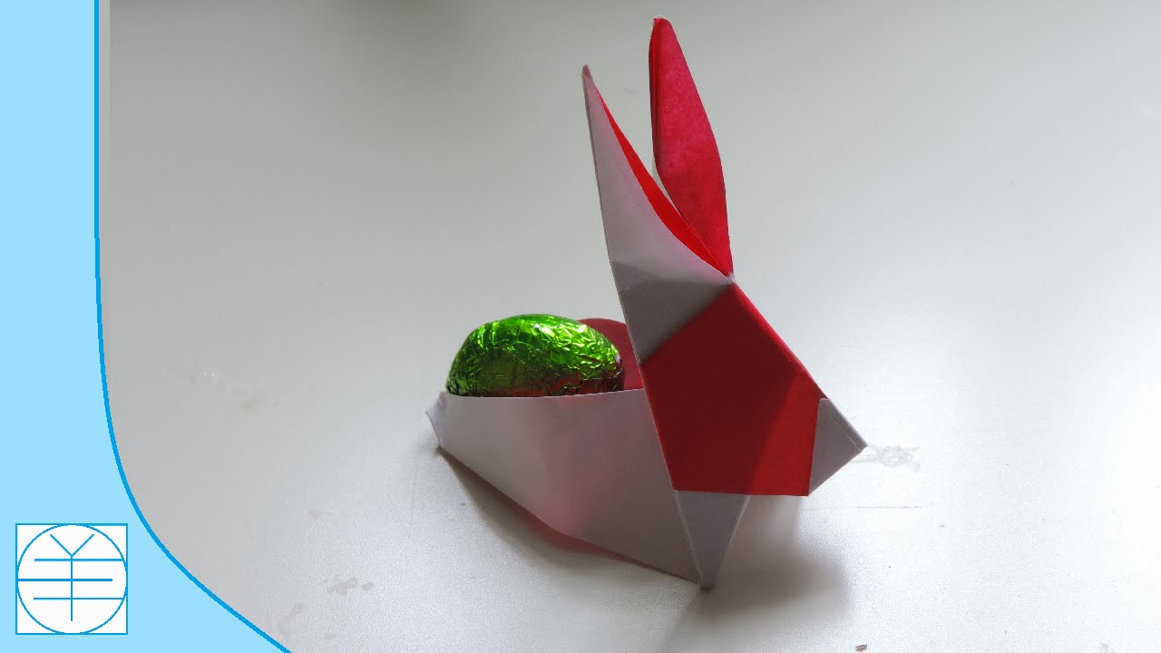 Easter Bunny Basket Origami At Geraldine Edmondson Blog