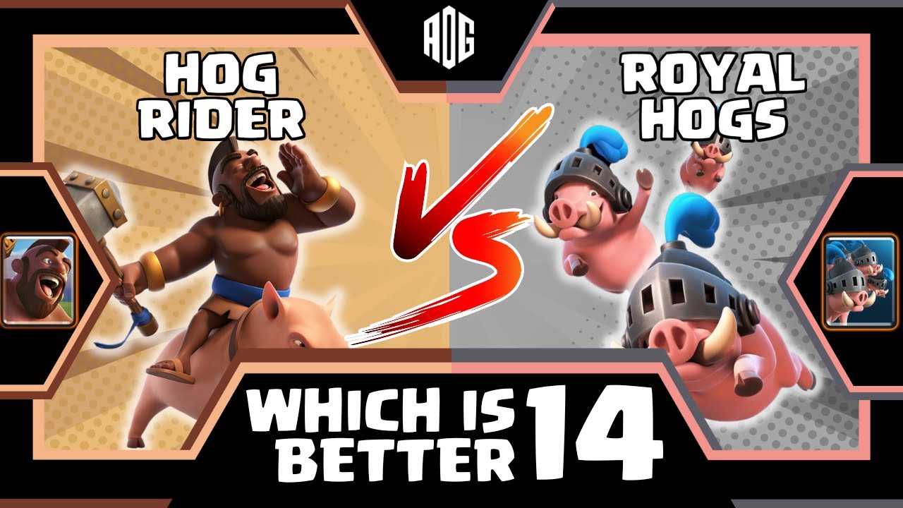 Which Is Better 14 Hog Rider Vs Royal Hogs Clash Royale Youtube