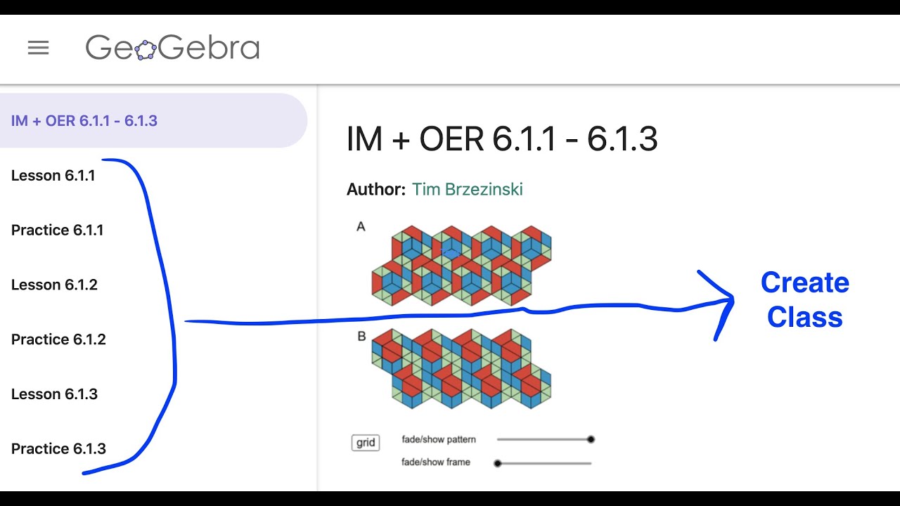 Create A Geogebra Class With Multiple Im Oer Lessons