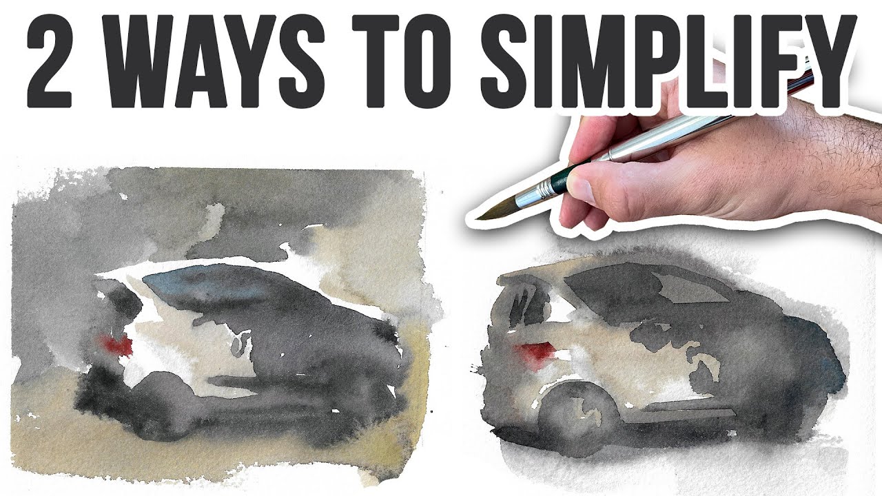 How To Simplify Details In Watercolor Painting Youtube