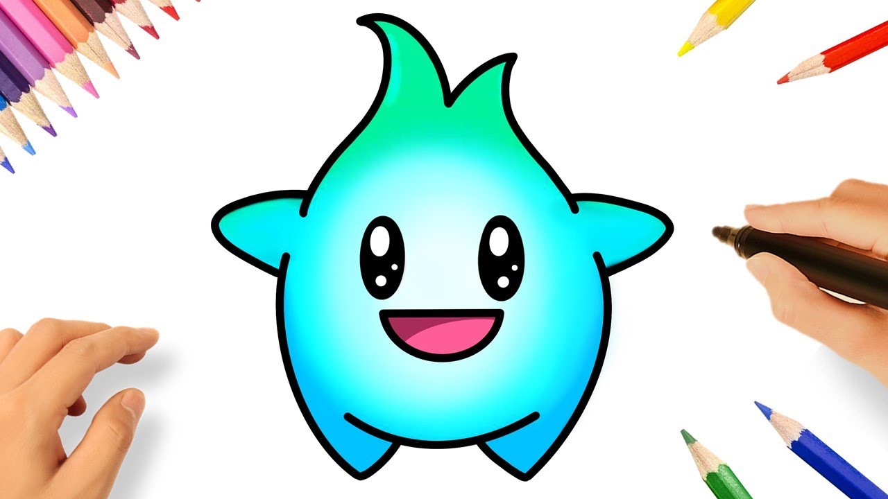 Comment Dessiner Lumalee étoile Bleue Super Mario Bros Youtube