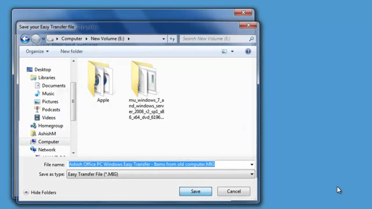 How To Use Windows Easy Transfer Youtube