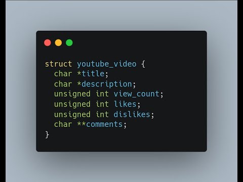 C Programming Tutorial Part 10 Structs Youtube