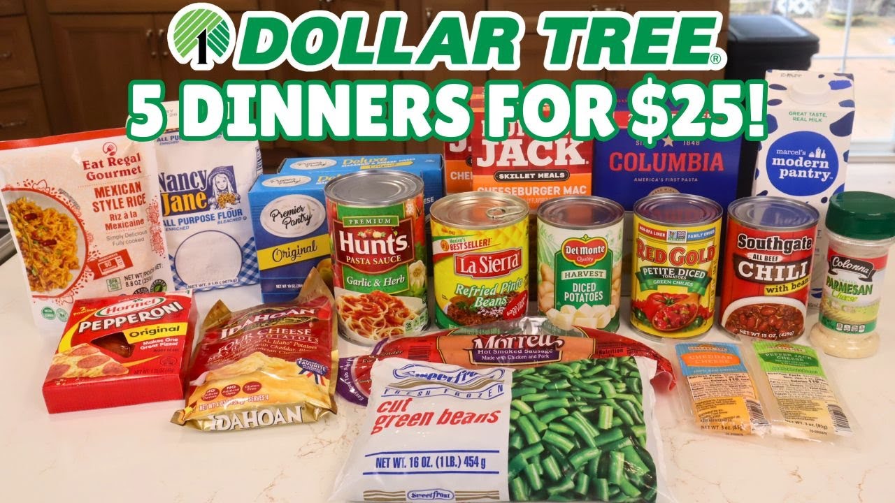 5 Nights Of Family Dinners For 25 From Dollar Tree Youtube