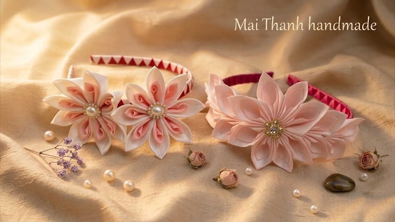 рџћђ How To Make Ribbon Headband рџћђ Diy Satin Ribbon Rose Flowers рџћђ Ribbon