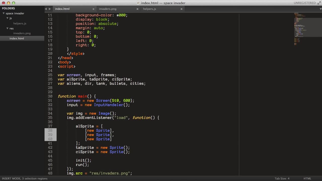 Space Invaders 1 Html5 Game Programming Tutorial Javascript Youtube