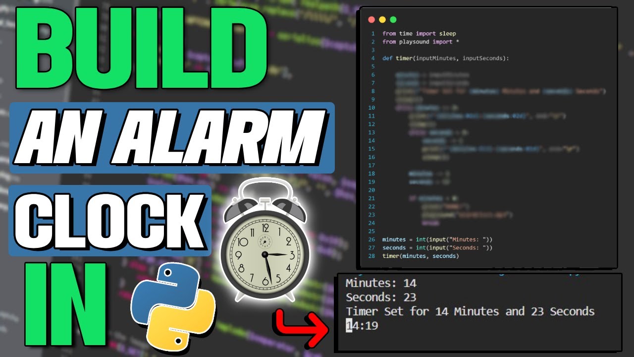 Build A Timer Project In Python Youtube