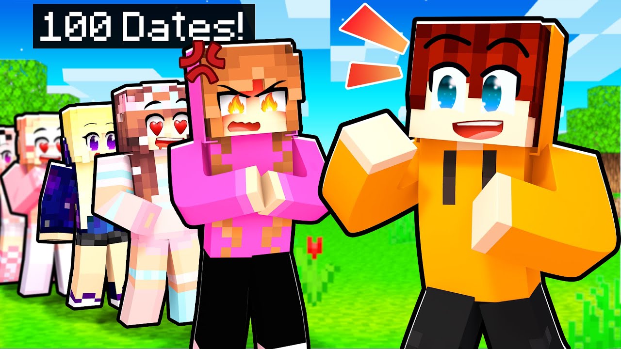 Going On 100 Minecraft Dates In 24 Hours Youtube