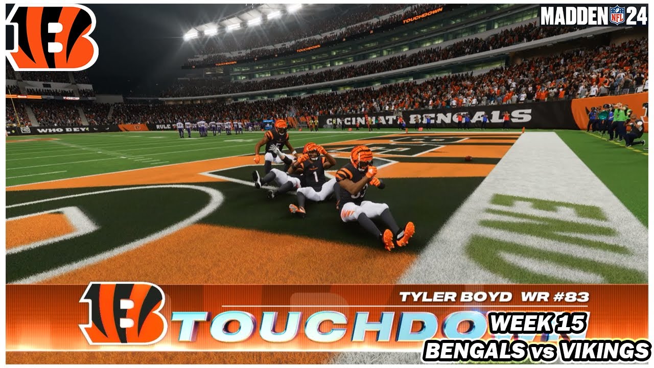 Madden 24 Cincinnati Bengals Franchise Week 15 Bengals Vs Vikings