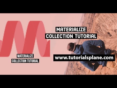 Materialize Css Collection Tutorial Working Example Youtube