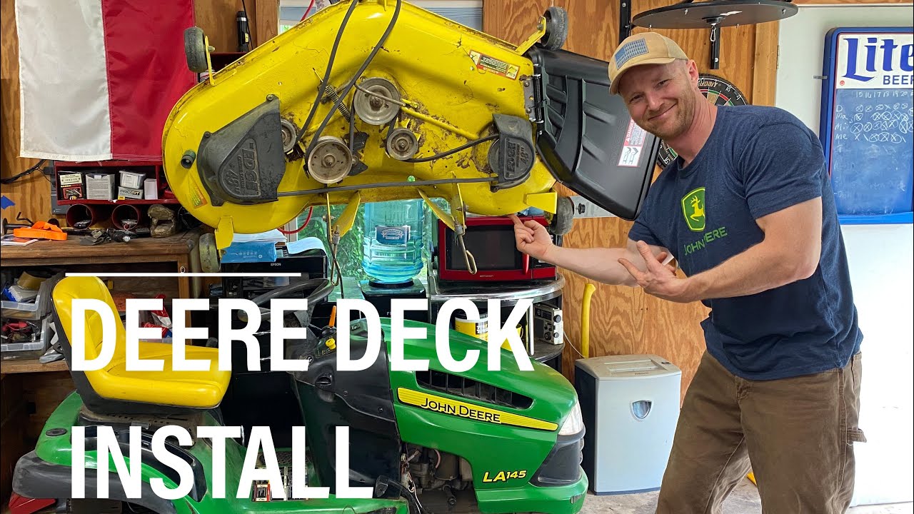 John Deere Mower Deck Installation Quick And Safe Youtube