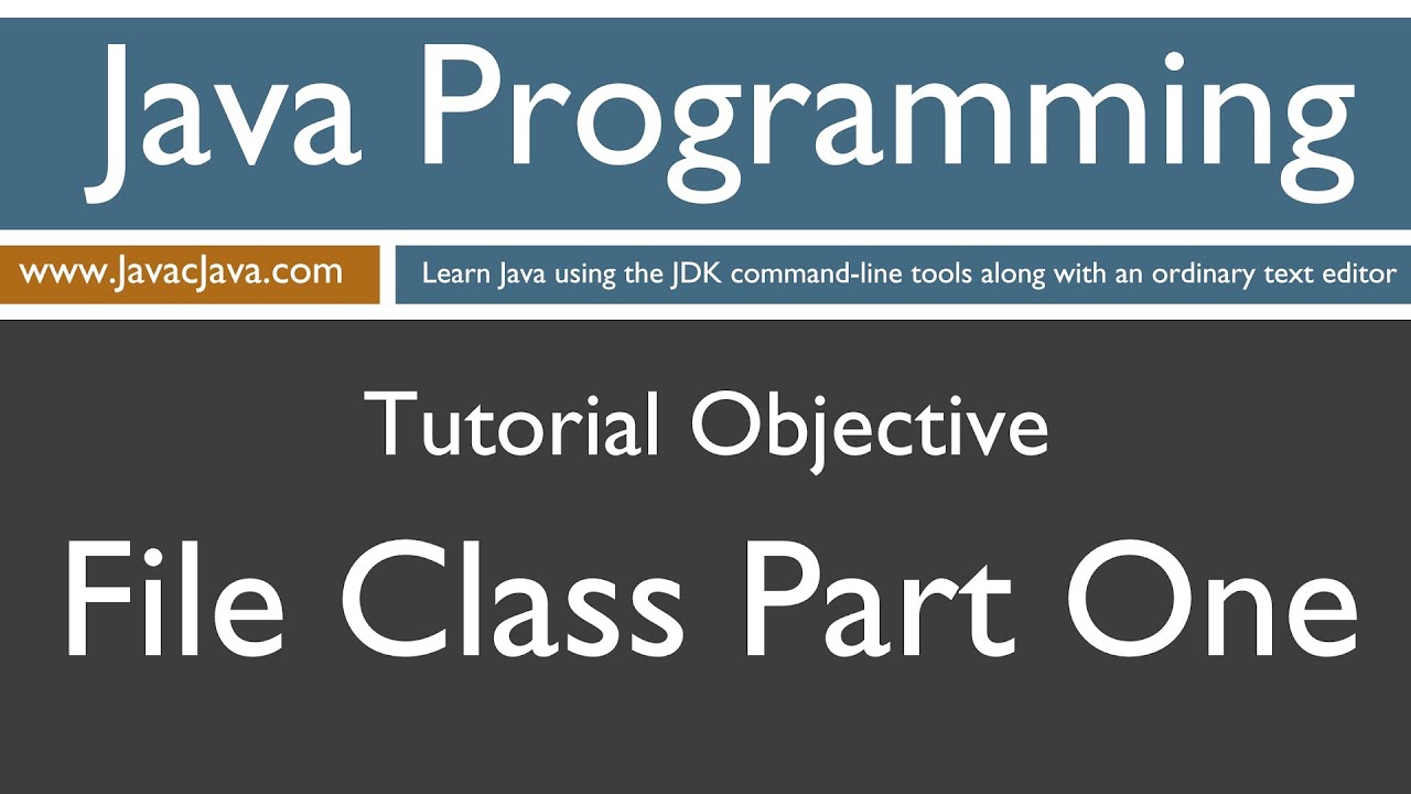 Learn Java Programming File Class Part One Tutorial Youtube