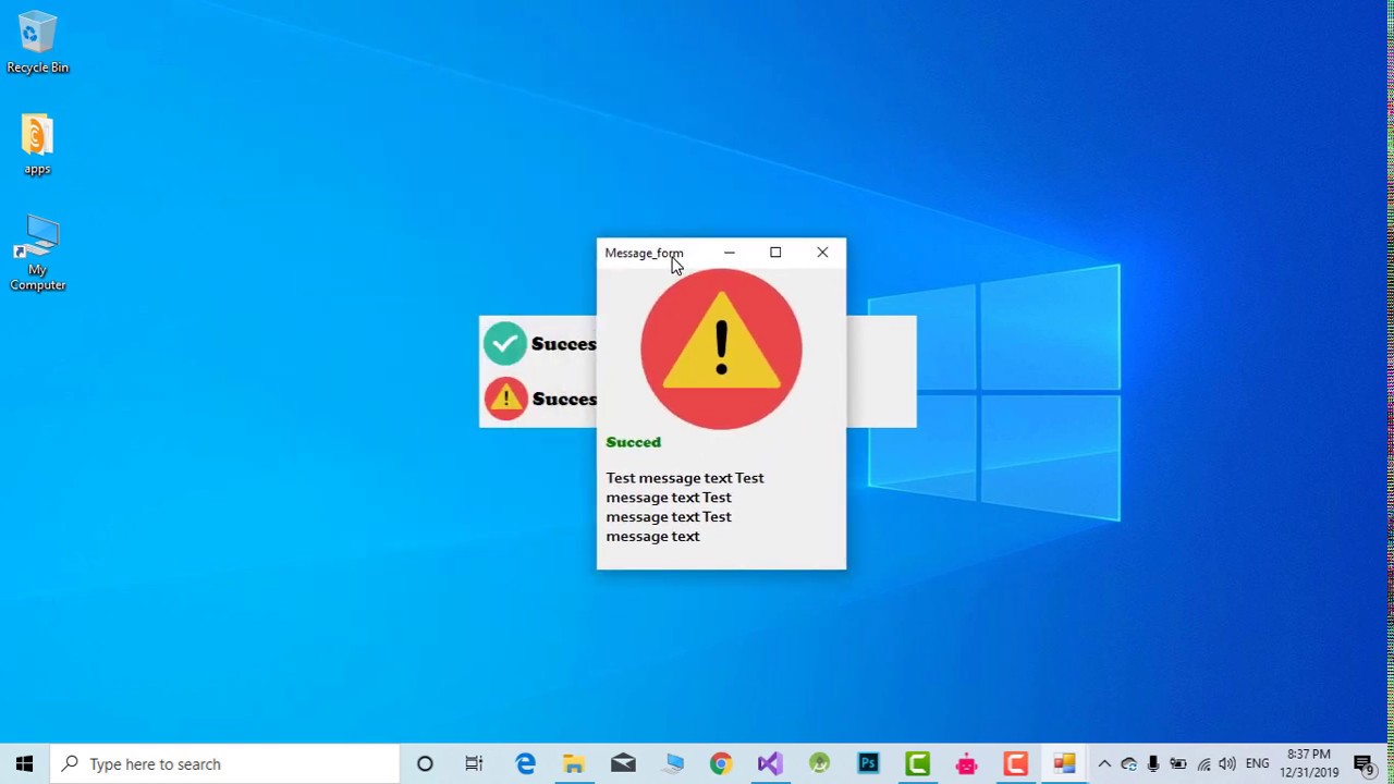 Custom Messagebox In C Youtube