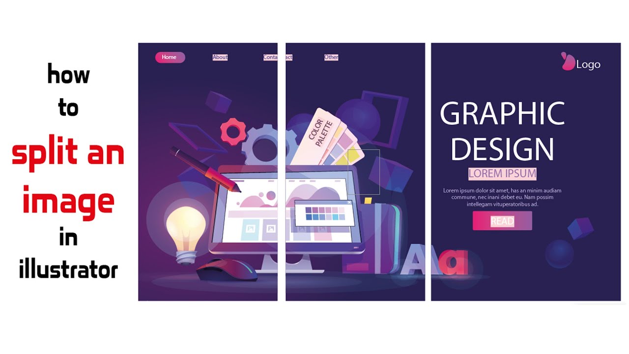 How To Split An Image In Adobe Illustrator Tile Printing In Adobe