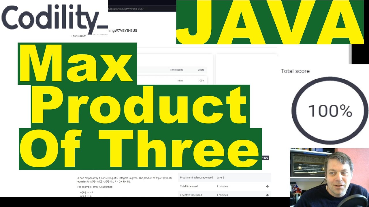 Codility Max Product Of Three Java Solution Youtube