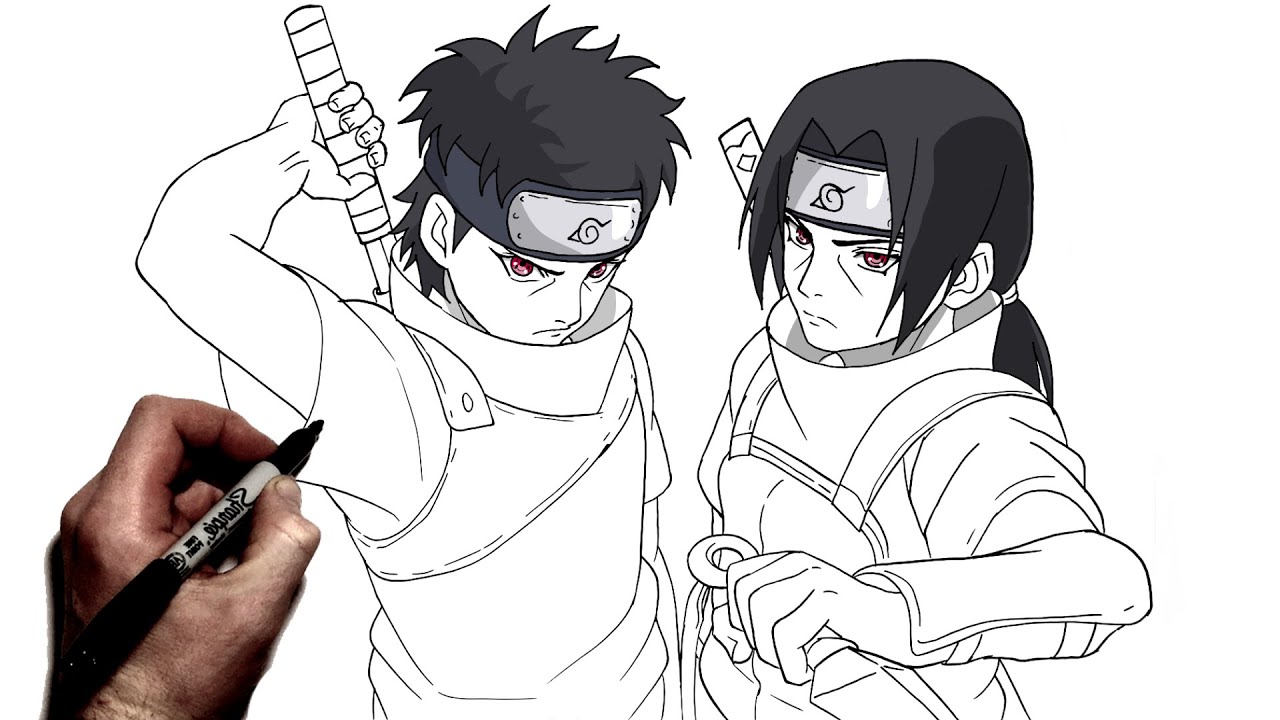 How To Draw Shisui Itachi Step By Step Naruto Youtube