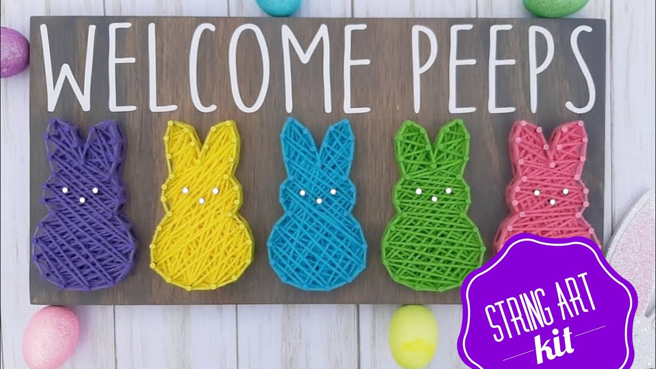 Easter Peeps String Art Kit Tutorial Youtube