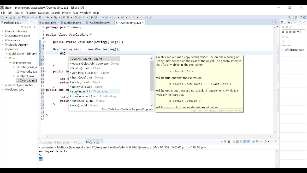 Java Programming Tutorial Method Overloading Part 14 Roicians Youtube
