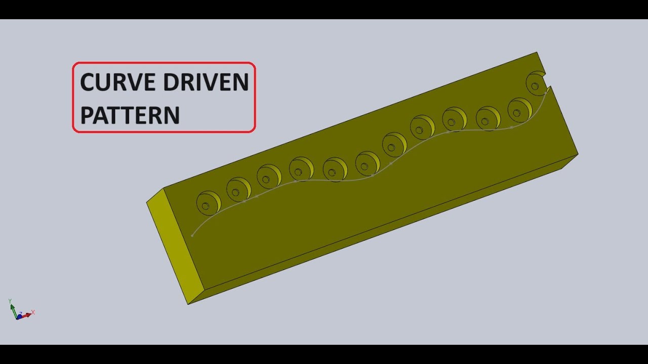 Curve Driven Pattern In Solid Works Youtube