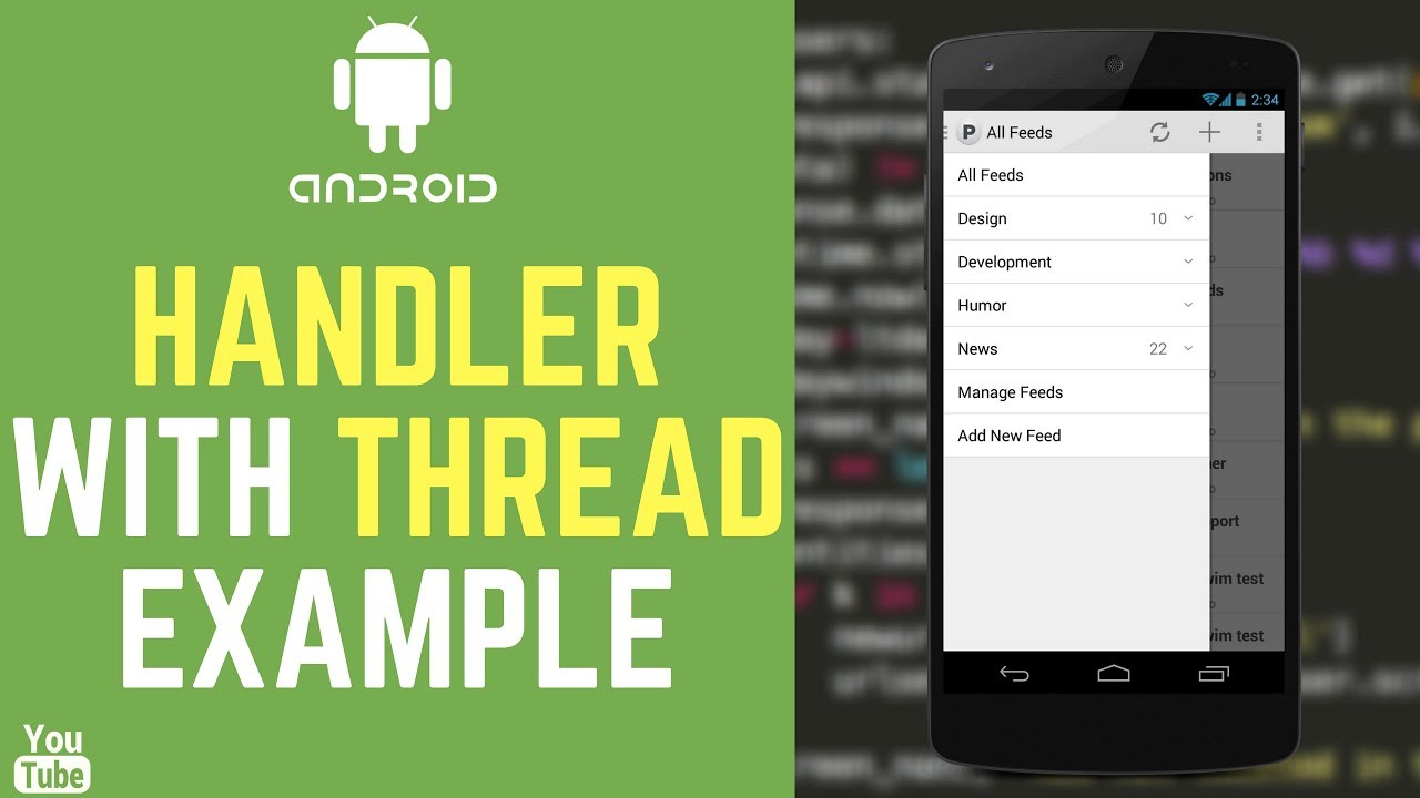 Android Handler With Thread Example بلتونسي Youtube