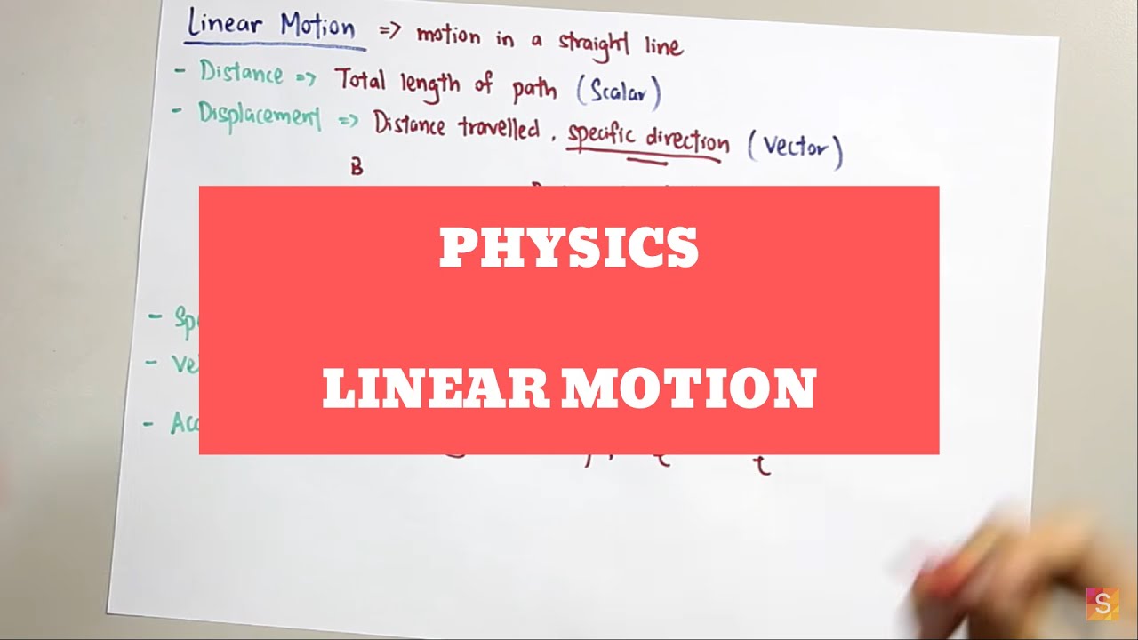 Physics Linear Motion Introduction Youtube