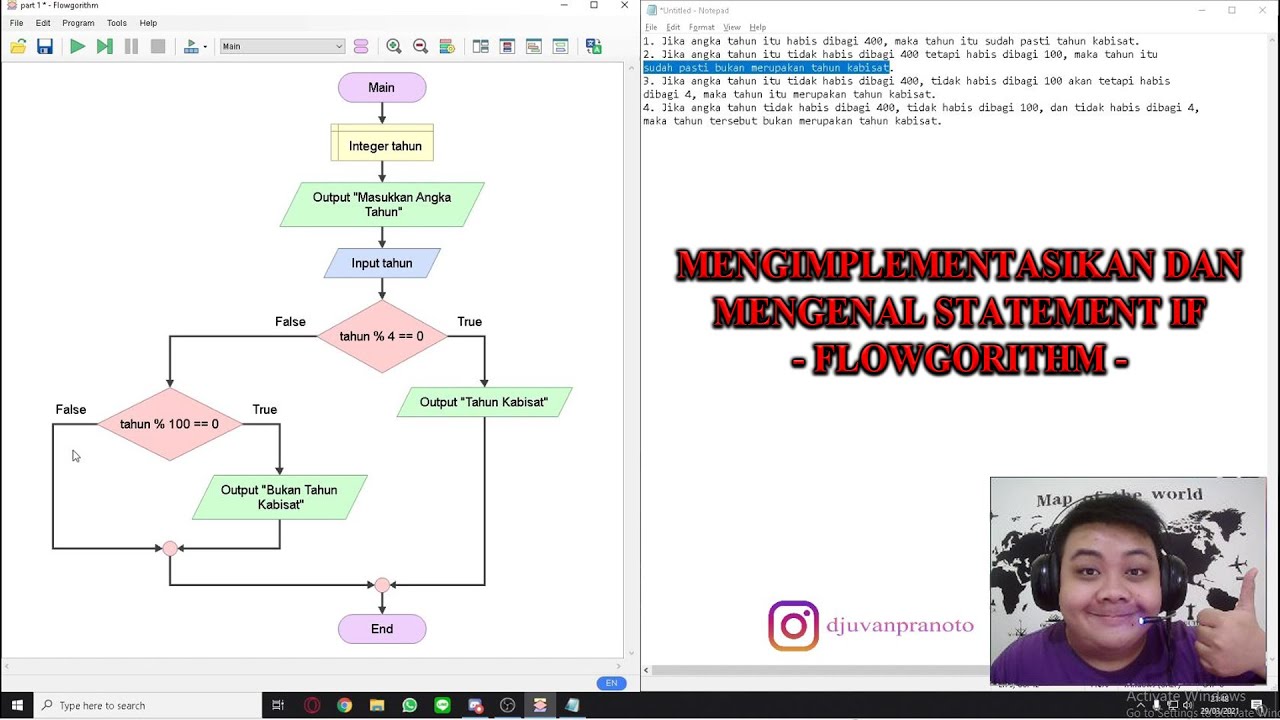 Tutorial Coding Cara Menggunakan Statement If Dalam Flowgorithm Part
