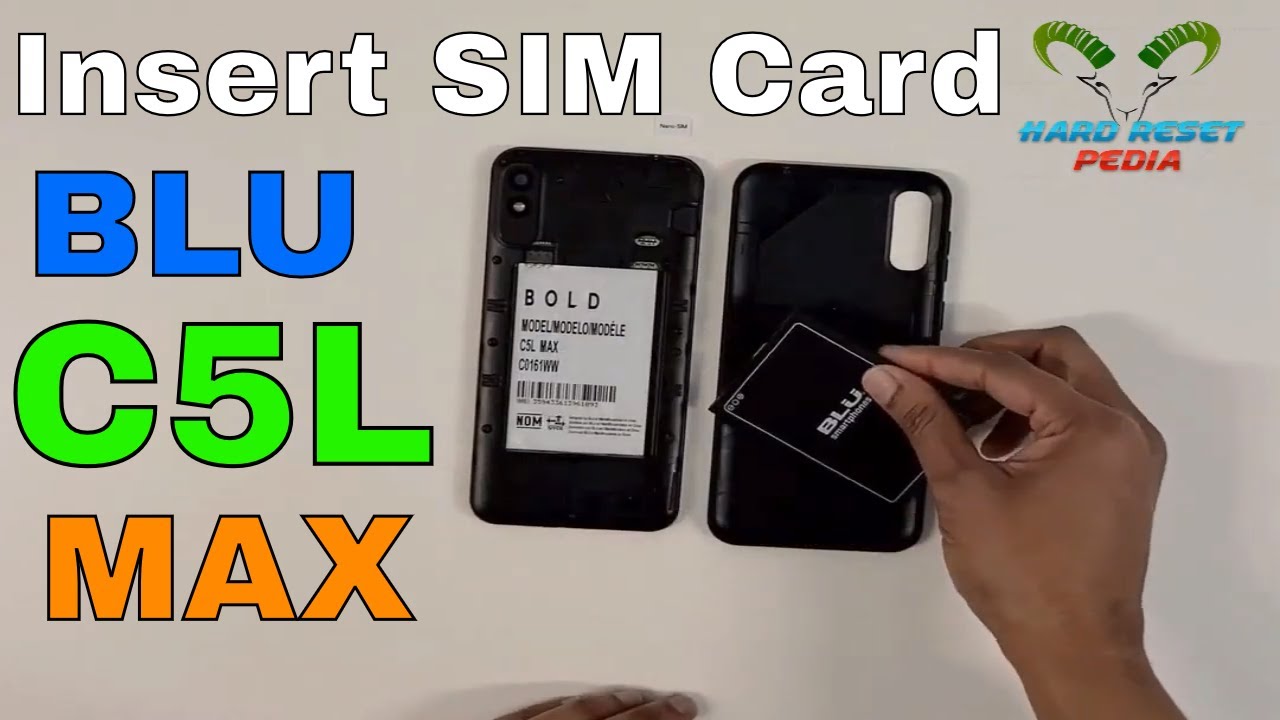 Blu C5l Max Insert The Sim Card Youtube
