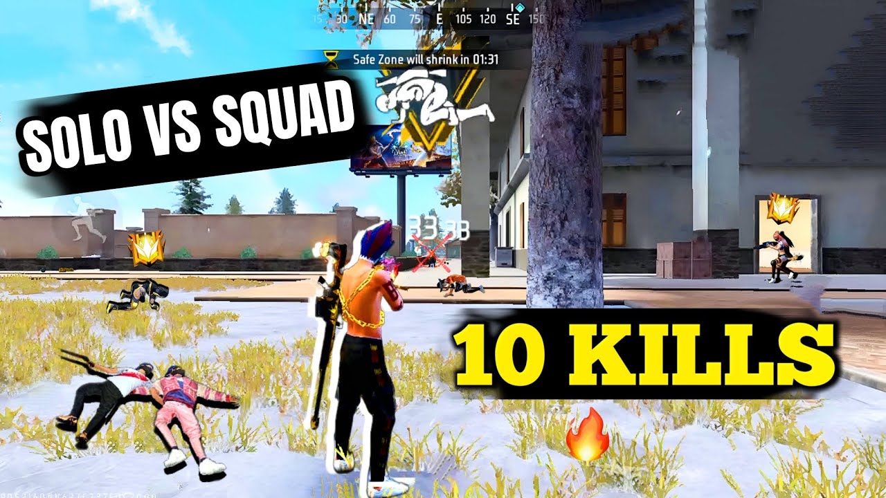 10 Kills In Solo Vs Squad Skydemon Youtube