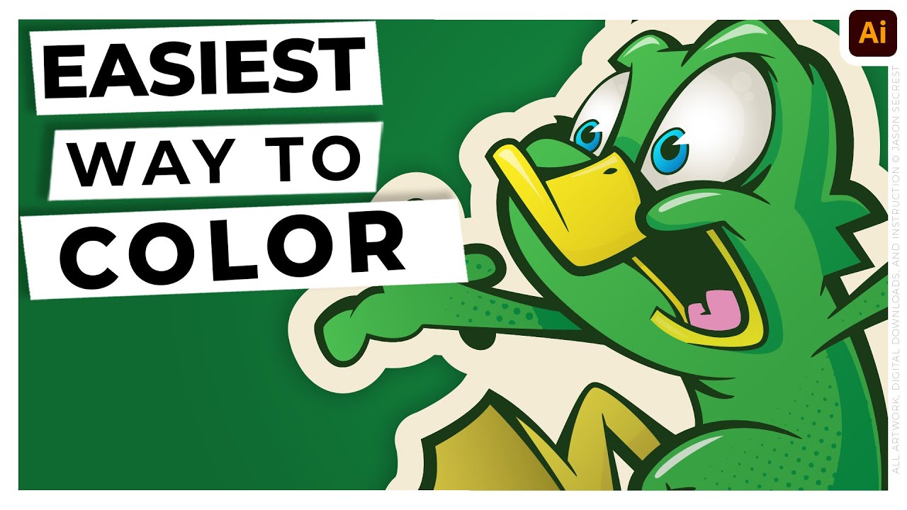 Adobe Illustrator Cc Coloring Tutorial Youtube