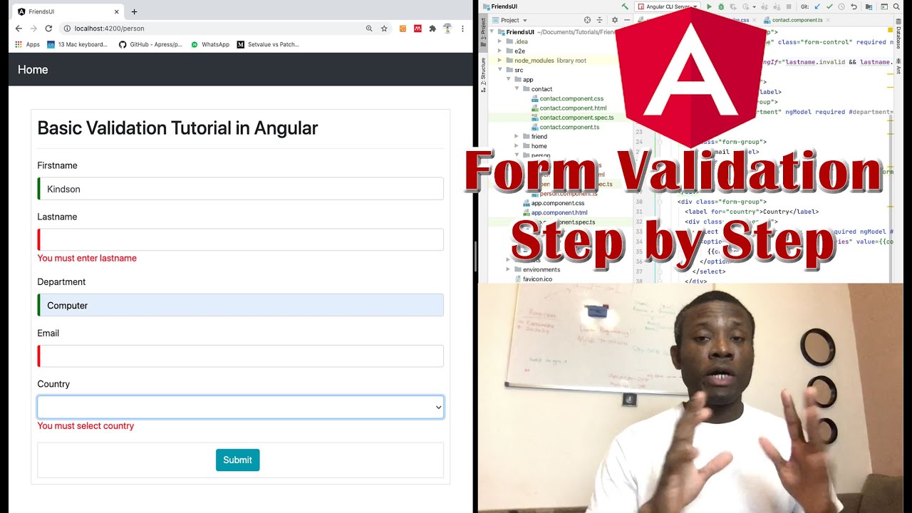 Form Validation In Angular Step By Step Tutorial With Example Youtube