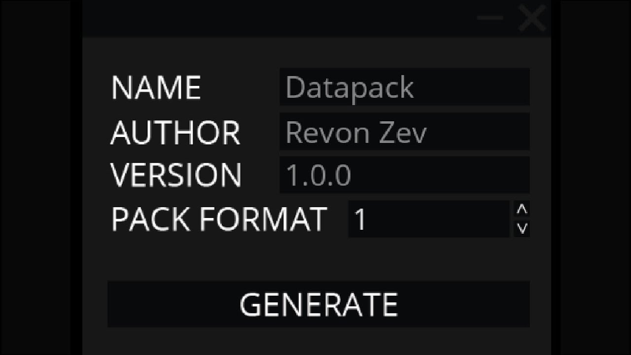 Datapack Generator Youtube