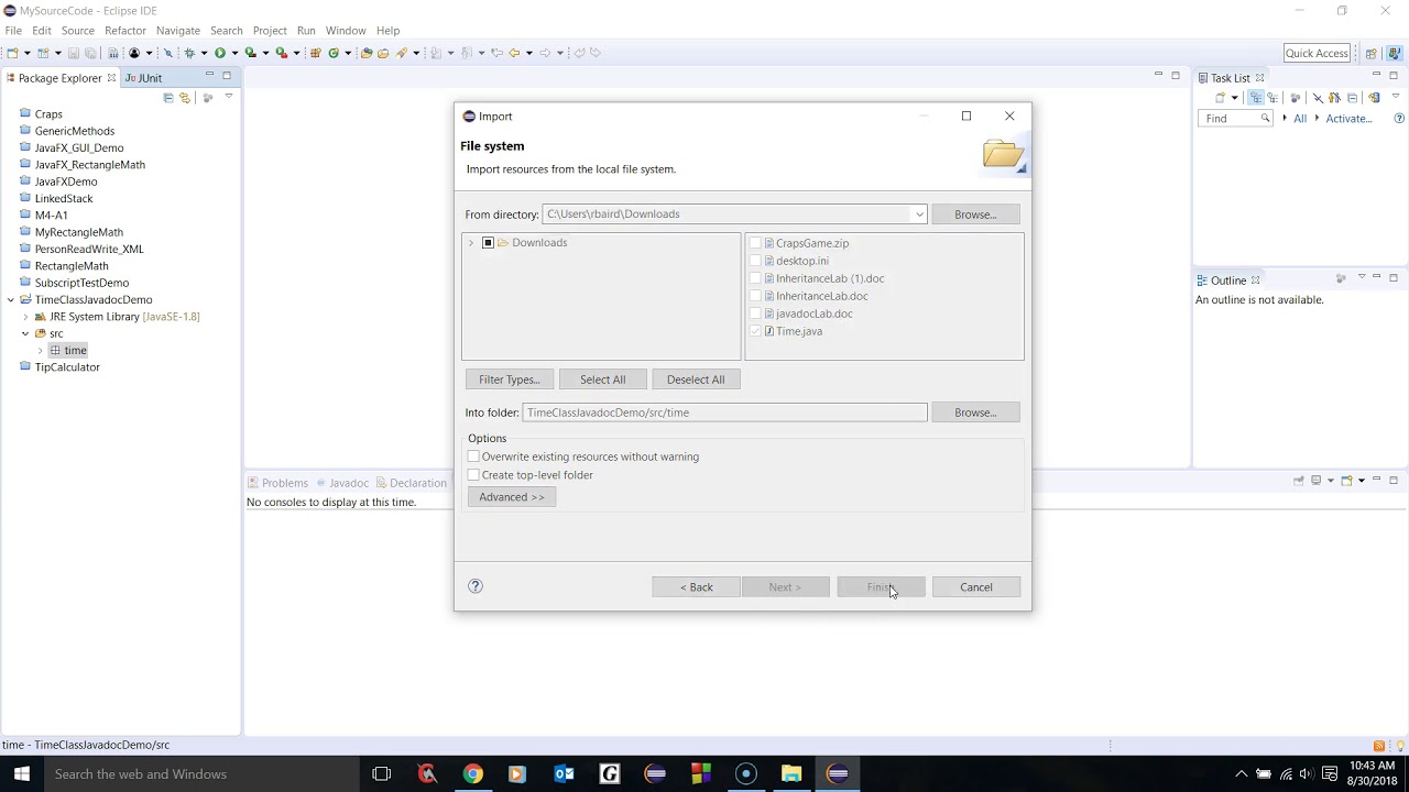 Generating Javadoc Documentation Youtube