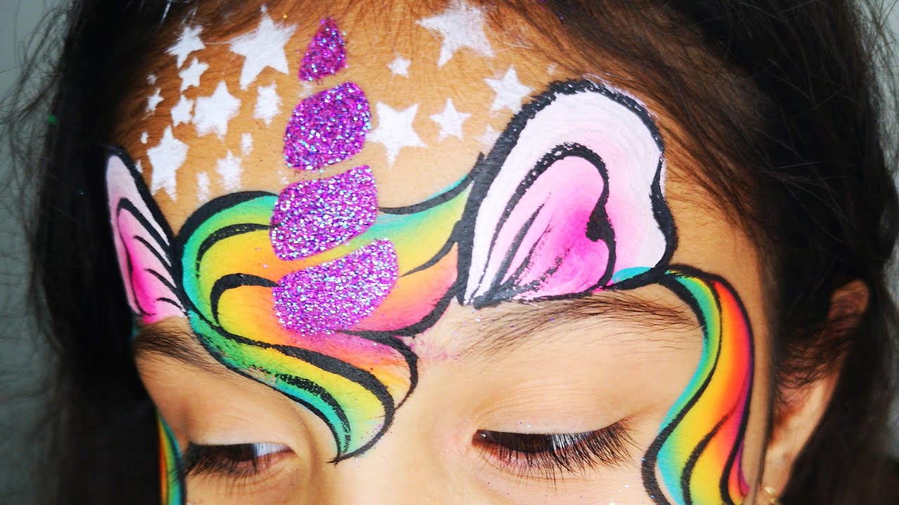 One Stroke Unicorn Face Paint At Aaron Fields Blog