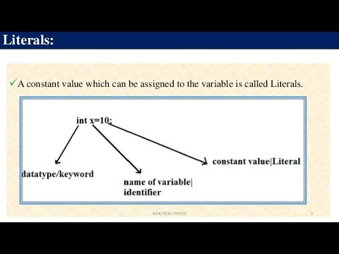 3 Variables Literals And Constants In Java Language Youtube