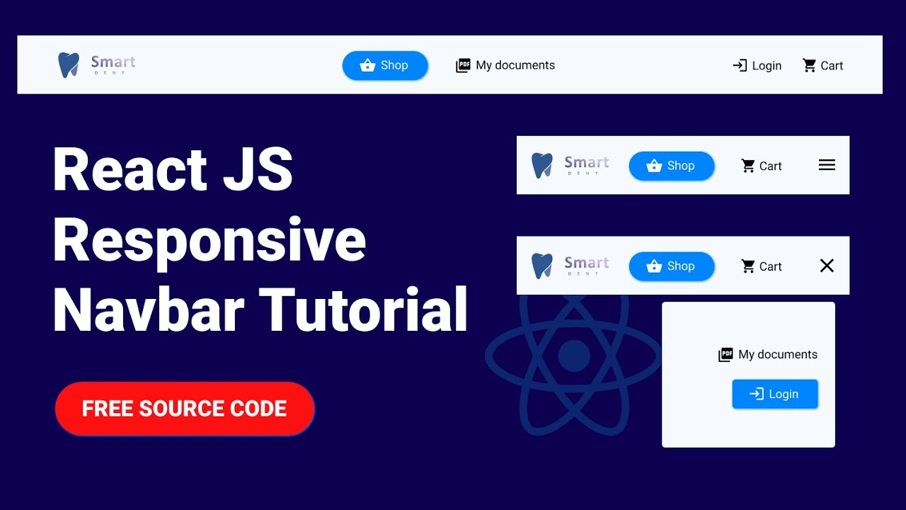 React Js Responsive Navbar Tutorial From Scratch 2022 Reacthooks