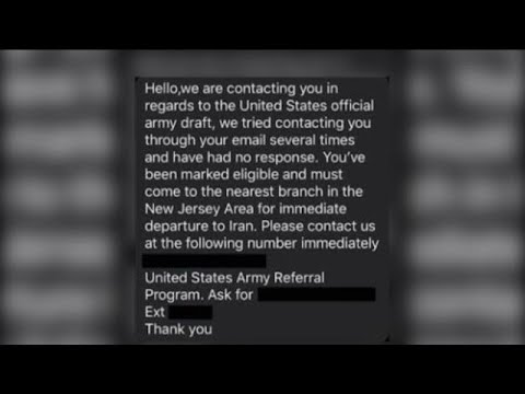 U S Army Warns Of Military Draft In Text Scam Youtube